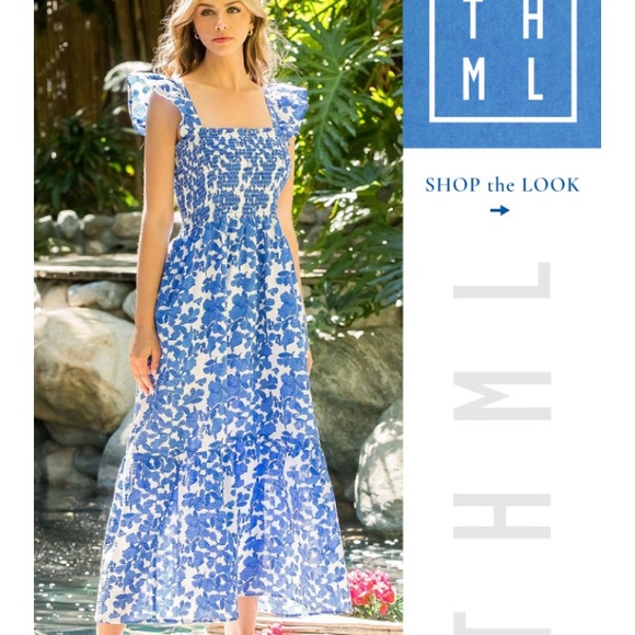 THML | Dresses | Nwt Thml Floral Maxi Sundress Hill House Style | Poshmark